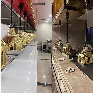 Food Warmer Lamp - Portable Electric Heating Lamp - Commercial Food Warmers Lamp Hangs Food Heating Lamps Warming Light Electric for Restaurant, Catering