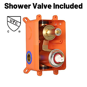 WRISIN Shower Faucet Set Brushed Nickel (Valve Included), Shower System with Rain Shower and Handheld, Shower Valve Kit with Valve and Shower Head