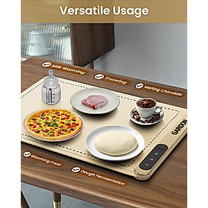 Gardon Food Warming Mat Rollable Electric Warming Tray,Upgrade High-tech Graphene Heating Film Warming Mat for Food,Countertop Heating Pad for Food Buffet, Christmas Gift for Women, Wife or Grandma