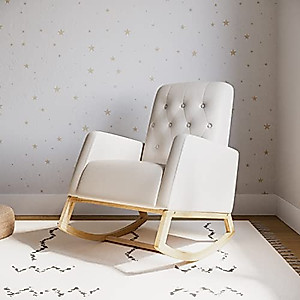 STORKCRAFT Northern Lights Nursery Rocker, Rocking Chair, Ivory