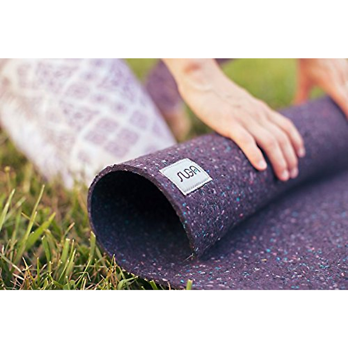 SUGA Premium 100% Recycled Yoga Mat - Textured Non-Slip for Hot Yoga, Eco-Friendly, 5mm Thick, 72” x 25”, Made in USA