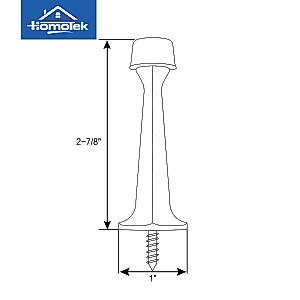 HOMOTEK 4 Pack Heavy Duty Solid Rigid Door Stop with Soft Rubber Tip, Zinc Die Cast Door Stopper Protect Wall & Door, Satin Nickel