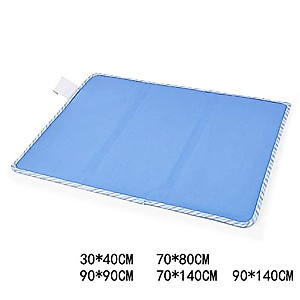 LUCBEI Ice pad Gel Cooling Mat Summer Yoga Sofa Floor Office Chair Pet Cooling Gel Cooling Mattress Cooling ice Pads (Color : Brass, Size : 90 * 90cm)