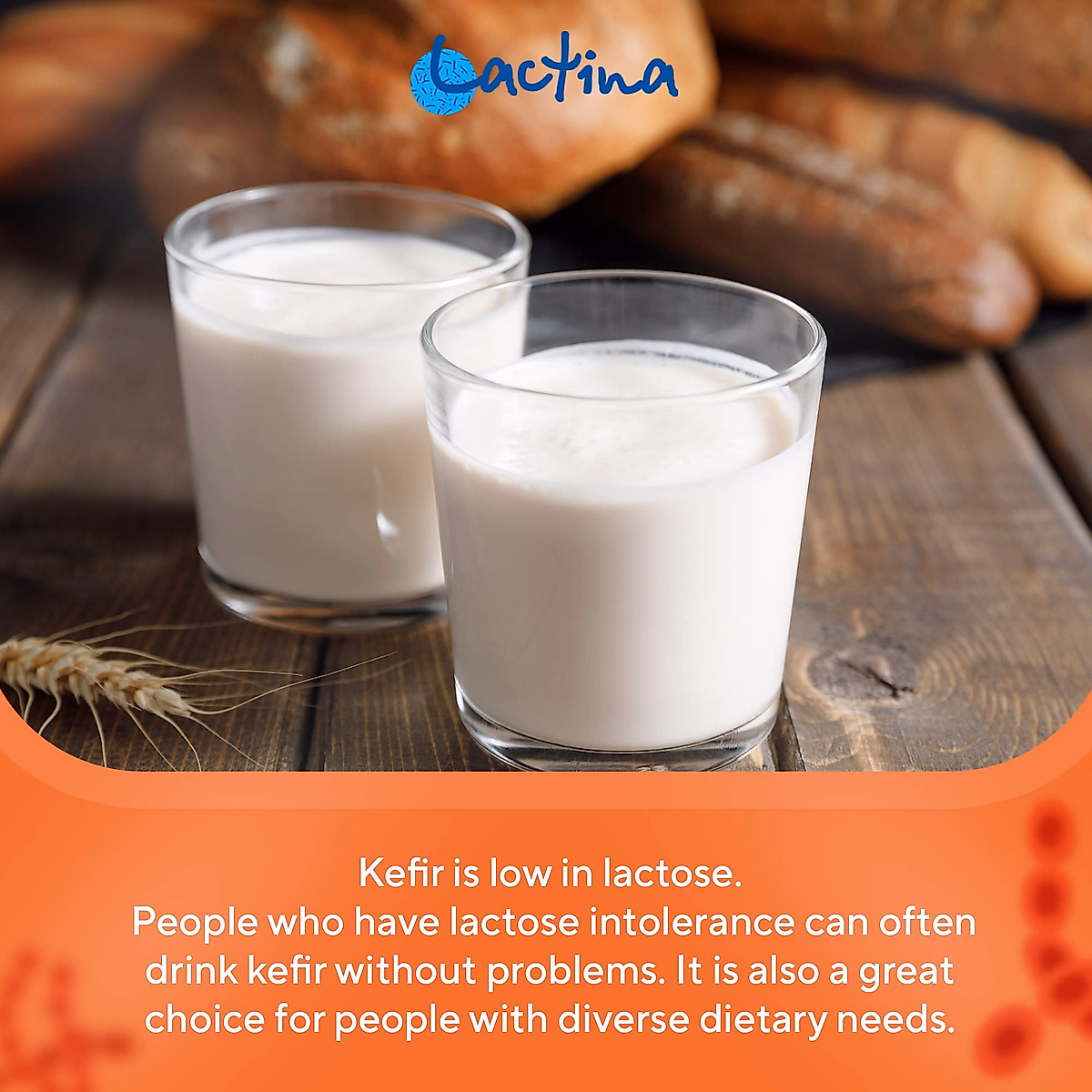 Lactina Kefir Starter Culture Probiotic May Boosts Gut Health and Digestive Wellness Naturally 10 Sachets for 10 Liters