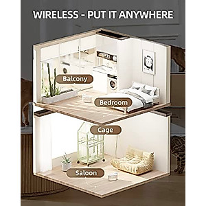 PET MARVEL Cat Water Fountain Wireless Battery Operated 85oz/2.5L with 3PCS Filters, Automatic Water Dispenser for Cats, Water Fountain for Cats Pet Inside Large Capacity Easy to Clean and Assemble