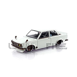 Datsun 510 Street Tanto V1 White (Designed by Jun Imai) Daniel Wu x Kaido House Special 1/64 Diecast Model Car by True Scale Miniatures KHMG041