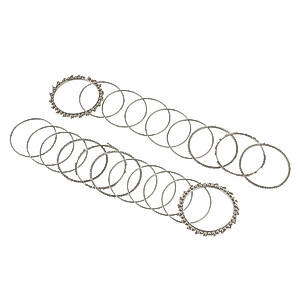 Efulgenz Boho Vintage Antique Ethnic Gypsy Tribal Indian Oxidized Silver Plated Combo Bracelet Bangles Set Jewelry (Silver pack of 2 Sets, 2.4)