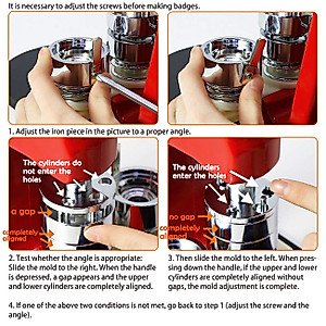 BEAMNOVA Button Maker Machine DIY Round Pin Maker Kit, 32mm / 1.26 in (About 1-1/4 Inch) Badge Press Machine with 1000 Button Blanks Parts Supplies