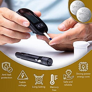 LOOPACELL 357/303 Silver Oxide Batteries (Pack of 5) - 1.55V Long Lasting Coin Cell Battery for Calculators, Lasers, Toys, Small Clocks, Digital Micrometers, Decorations, Holiday Ornaments