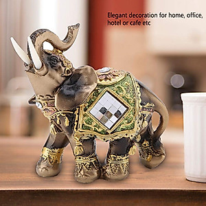 Jarchii Feng Shui Elephant Statue, Retro Figurines Collectible Wealth Lucky Elephant Sculpture Perfect for Home Decor Office Decoration Gift（s M L）(#1)
