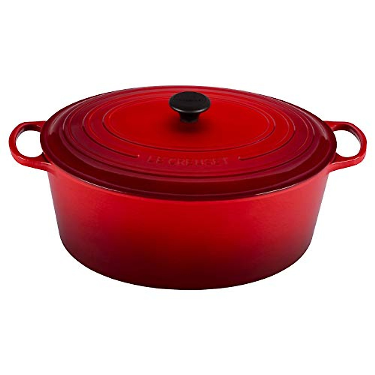 Le Creuset Enameled Cast Iron Signature Oval Dutch Oven, 15.5 qt., Cerise