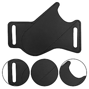 DONGKER Knife Sheath,Leather Folding Knife Holder with 2 Pocket Belts for Knife Storage Carrying Outdoor Hunting Halloween