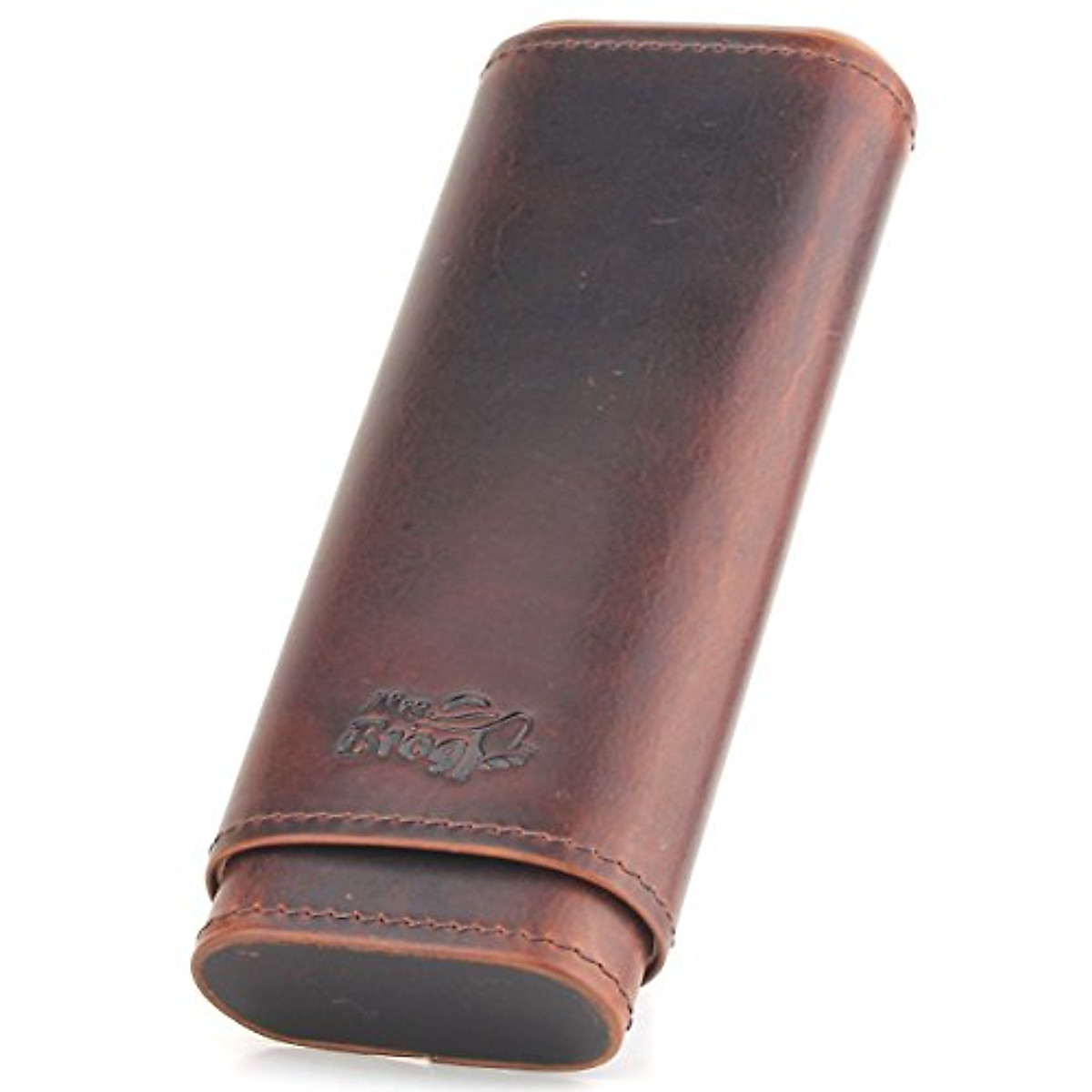 Leather Cigar Case - Two Tone Aniline Leather - [Tan]