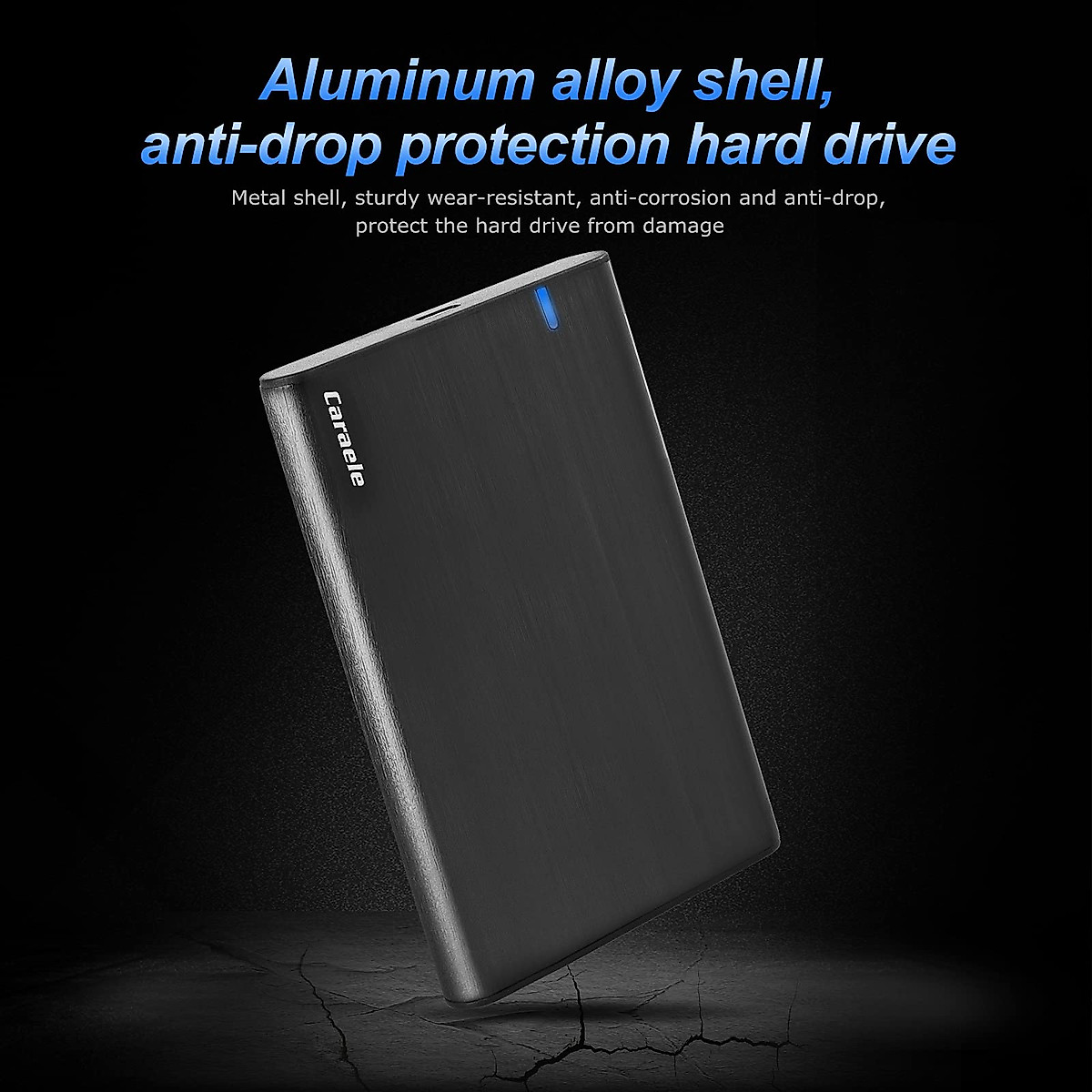 Caraele 500GB Portable External Hard Drive USB-C USB 3.1 Mobile Ultrafast HDD Storage for PC, Mac, Desktop, Laptop, MacBook, Chromebook, Xbox One, Xbox 360, PS4 (Black)