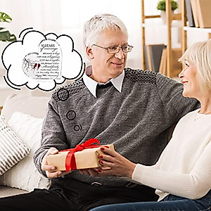 Qunclay Years of Marriage Gift Wedding Anniversary Heart Marriage Keepsake Decoration Gift for Couple Parent Women Mom Husband Wife (50th)