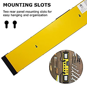 Digital Energy 6 Outlet Heavy Duty Workshop Surge Protector Power Strip with Lighting - AC 15A 125V 60Hz 1875W SJT 14AWG/3C - 2 USB Ports DC 5V 3.4A - 2 LED Lamps 500 Lumen 20W - 25 FT