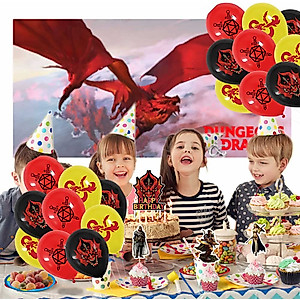 Dungeon of Dragon Party Supplies Decorations Cake Topper Birthday Backdrop Background Decor
