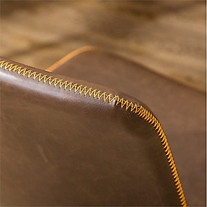 Roundhill Furniture Cesena Faux Leather 360 Swivel Air Lift Office Chair, Brown