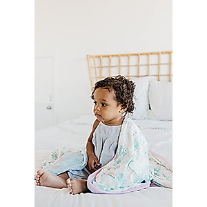 Large Premium Knit Baby 3 Layer Stretchy Quilt Blanket"Whimsy" by Copper Pearl