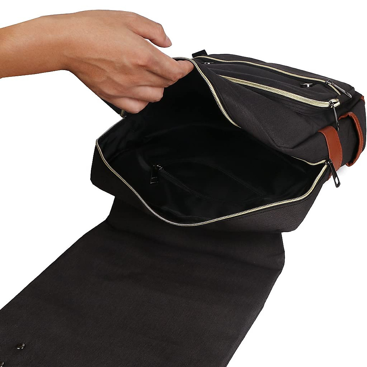 Fvstar Slim Business Laptop Backpack Elegant Casual Daypacks Outdoor Sports Rucksack School Shoulder Bag for Men Women,Tear Resistant Unique Travelling Backpack Fits up to 15.6Inch Laptop,Black