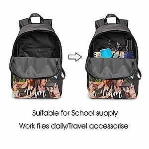 PGJoyer Personalized Text Image Backpack Customize Laptop Bag with Photo Casual Travel Backpack for Work Sports Birthday (style 1)