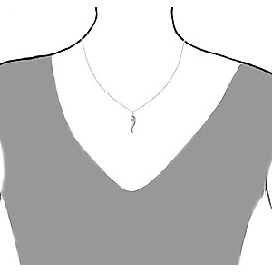 Ritastephens Sterling Silver Mini Italian Horn Cable Chain Necklace (18")