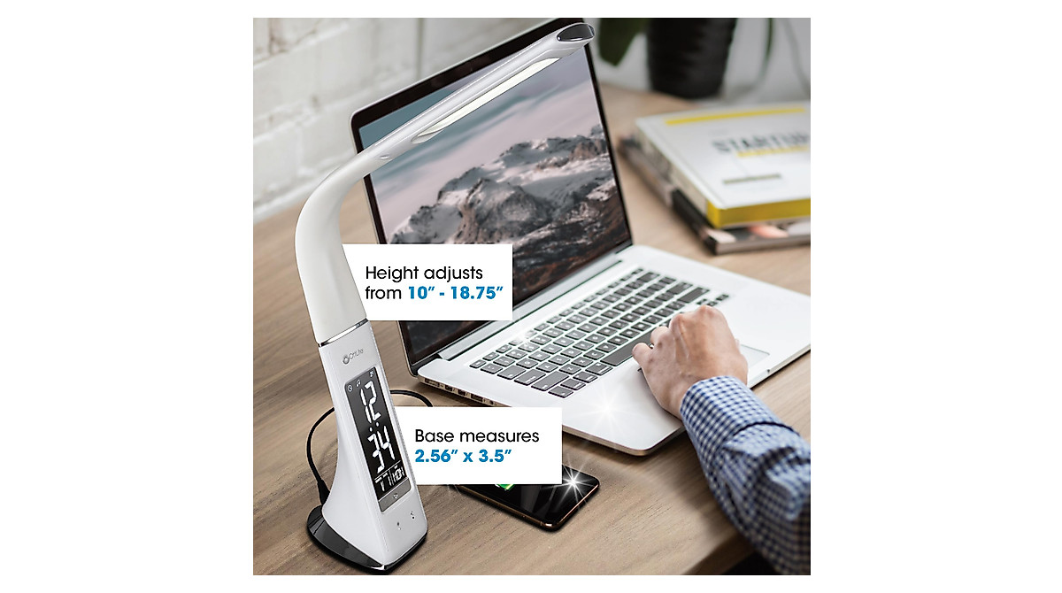 OttLite Thrive LED Desk Lamp with Sanitizing & USB Charging