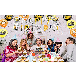 Tools Party Decorations Tools Birthday Party Supplies Includes Toolbox Happy Birthday Banner, Cake Topper, Cupcake Topper, Balloons for Tools Themed Party