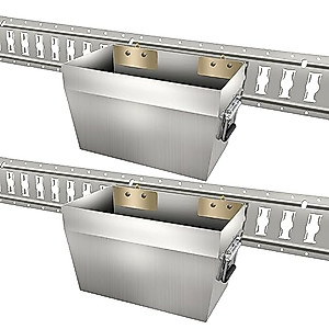 peastorm Etrack Accessories Stainless Steel Tool Box, E Track Accessories for Enclosed Trailer E-Track Storage Basket (2 Pack)