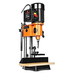 WEN 43013 5-Amp Cast Iron Bench Mortiser with Chisel Bit Set