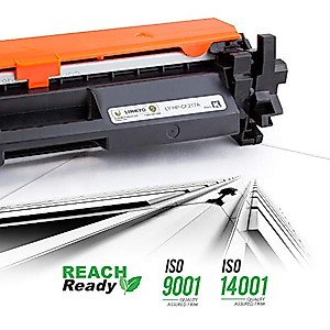 LINKYO Compatible Toner Cartridge Replacement for HP 17A CF217A (Black, 2-Pack)