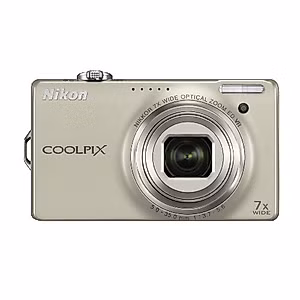 Nikon Coolpix S6000 14.2 MP Digital Camera with 7x Optical Vibration Reduction (VR) Zoom and 2.7-Inch LCD (Silver)