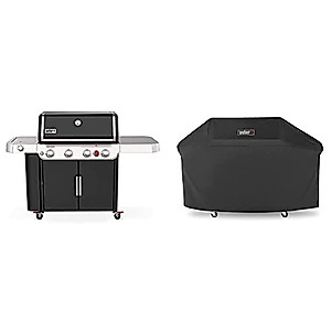 Weber Genesis E-435 Gas Grill, Liquid Propane, Black, with Cover