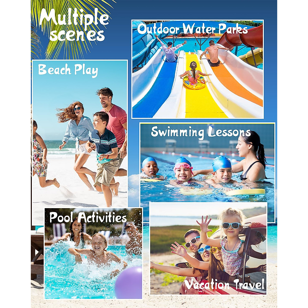 Babygoal Reusable Baby Girl Swim Diapers 3 Pack - Adjustable Washable for 0-8 Months Infants - Ideal for Swimming Lessons - Flower Design