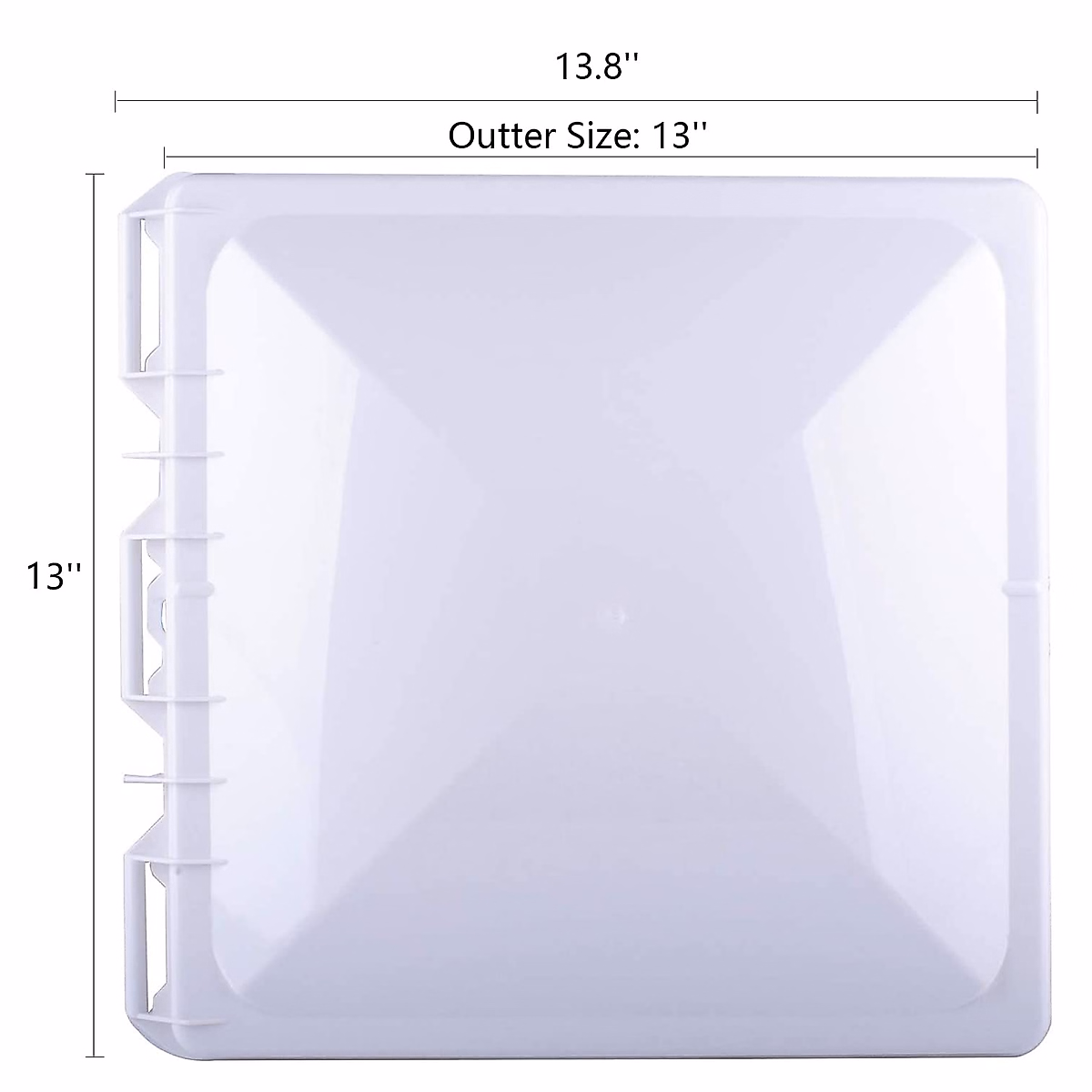 Wadoy 13 x 13 inch RV Camper Vent Cover/Lid Comaptible with Jensen 40152 Metal Base 1994 & Up Models, Universal Roof Vent Cover Replacement for RV, Trailer, Camper, Motorhome