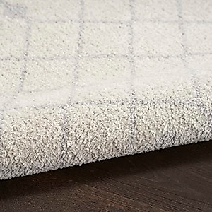 Nourison Astra Machine Washable Moroccan Ivory 9' x 12' Area Rug, Easy Clean, Non Shedding, Bed Room, Living Room, Dining Room, Kitchen (9x12)