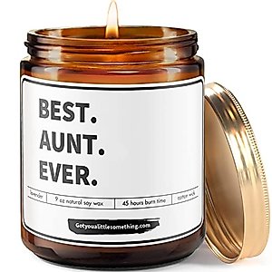 Best Aunt Ever - Natural Soy Candle ; Aunt Gifts from Nephew or Niece, BAE Best Aunt Ever Candle, Favorite Aunt's Birthday, Cool Aunt Mother's Day Gift, Auntie Present Idea