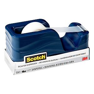 Scotch Desktop Tape Dispenser, Molten Ink (Navy), 2.13 in. x 2.75 in. x 5.25 in., 1 Tape Dispenser