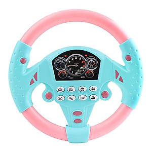 Menolana Portable Steering Wheel Wheel Toy Simulation Steering Wheel for Outdoor Garden, Pink