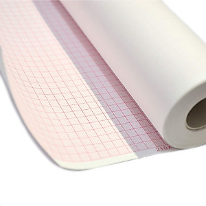 4 Rolls 210mm20m ECG Print Paper Thermal Recording Chart Papers for 12-Channel ECG/EKG Electrocardiogram Fit ECG1200G/1200F
