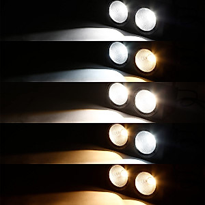 TENGCHANG 200W 2-Head COB Cool& Warm White 2 in1 LED Stage Audience Light PAR64 DMX DJ