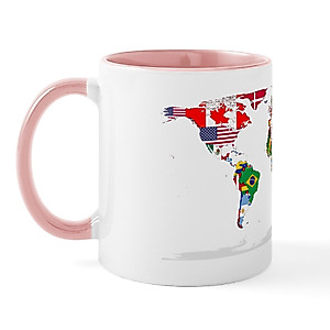 CafePress World Flags Map Mug Ceramic Coffee Mug, Tea Cup 11 oz