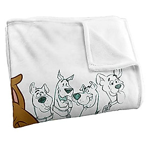 Scooby-Doo Evolution of Scooby Doo! Officially Licensed Silky Touch Super Soft Throw Blanket 50" x 60"