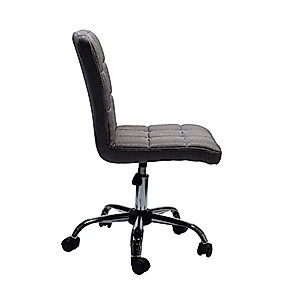 Porthos Home Alice Office Chair with Adjustable Height, 360° Swivel, Button Tufted Fabric Upholstery, Metal Legs and Roller Caster Wheels