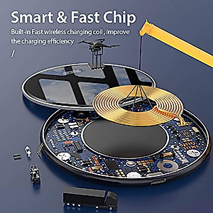 2022 Wireless Charger 15W Max Fast Charging Pad Compatible with Samsung Galaxy S22/S22 Ultra/S21/S21 Ultra/S21+/S20 fe/S20/Note 20/10,Google Pixel,LG,and More(15W Mirror)