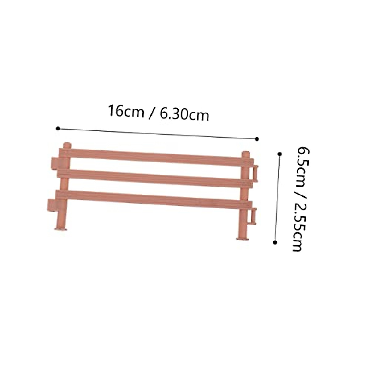 HANABASS 30pcs Plastic Fence Fence Grass Edging Fence Mini Wood Picket Landscape Wire Fencing Plastic Garden Palisade Fence Model Dolls House Small Picket Fence Board Game Small Fence 16c