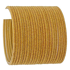 JD'Z COLLECTION Indian Costume Bollywood Jewelry Plain Velvet Metal Bangle Jewelry Multi Colors Costume Match Bangles For Women (Gold, 2.6)