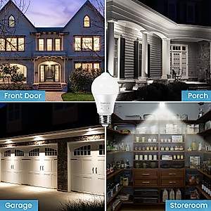 Motion Sensor Light Bulbs, 13W (100Watt Equivalent), Motion Activated Dusk to Dawn Security LED Bulb, 5000K Daylight, Energy-Efficient, for Indoor and Outdoor Lighting, Porch, Stairs, Hallway 1Pack