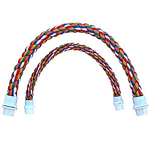 Jkshop 30" Bird Perch Rope Bungee Bird Toys fit Bigger Macaws