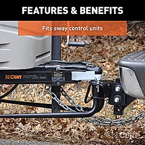 CURT 40010 Replacement Trailer Sway Control Ball, 1-1/4-Inch Diameter, 5/8 x 1-3/4-In Shank, Packaged